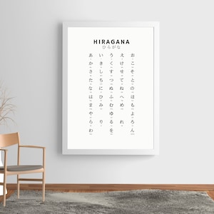 Japanese Hiragana Wall Print, Katakana Wall Print, Set of 2 Kana Chart ...