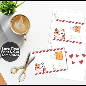 DIY Printable Envelope Template, Custom Envelope Liner Templates, A1 A2 ...