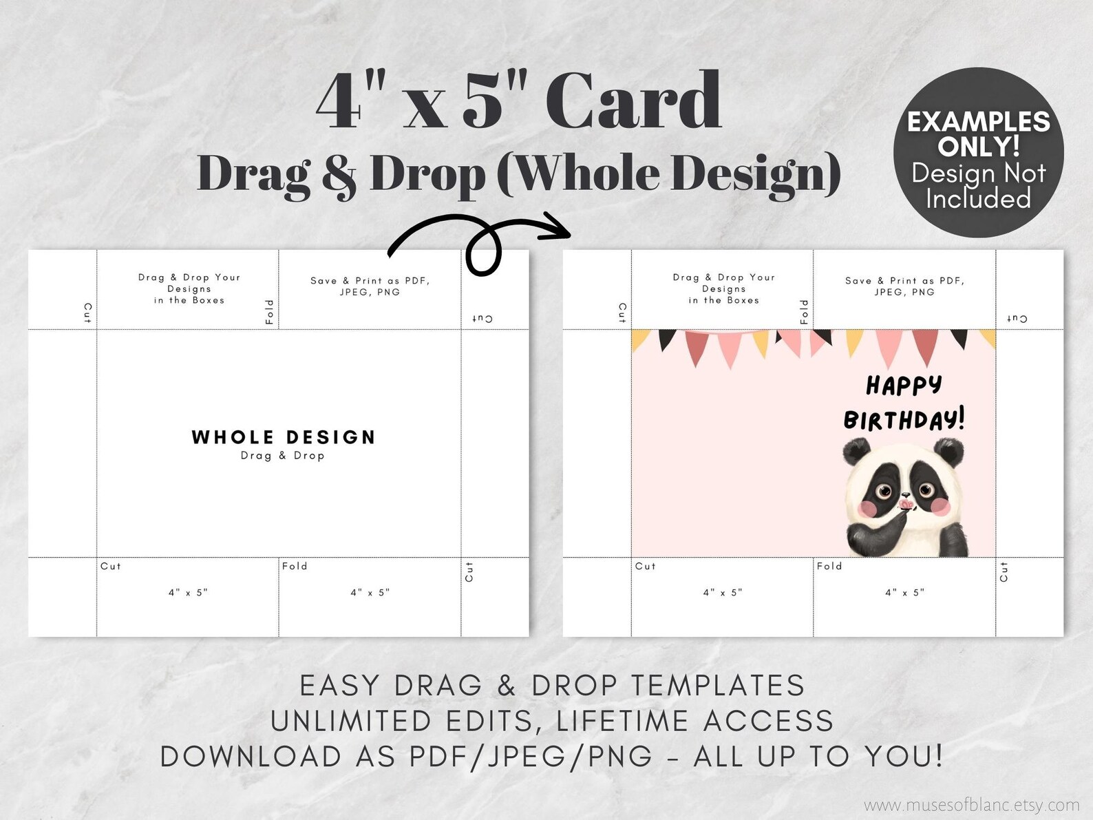 Drag and Drop Greeting Card Templates A2 Printable Envelope - Etsy