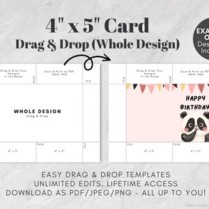 Drag and Drop Greeting Card Templates A2 Printable Envelope - Etsy