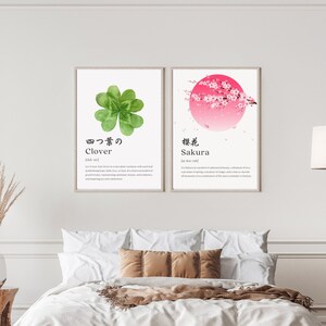 Four Leaf Lucky Clover Japanese Dictionary Definition Print, Digital ...