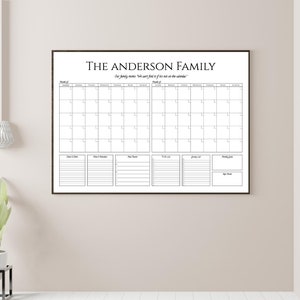 Editable Family Command Center Printable Google Sheets Template V4 ...