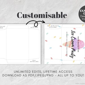 DIY Printable Envelope Template Editable Canva Templates A1 - Etsy