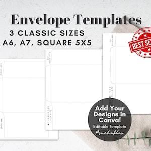 DIY Printable Envelope Template Editable Canva Templates - Etsy