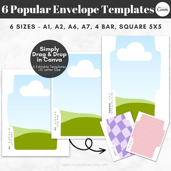 Bar Envelope Template - Etsy