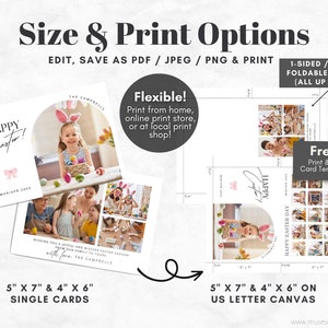 Editable Easter Cards Template, Printable Easter Cards Digital, Photo ...
