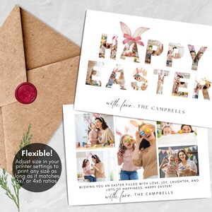 Editable Easter Cards Template, Printable Easter Cards Digital, Photo ...