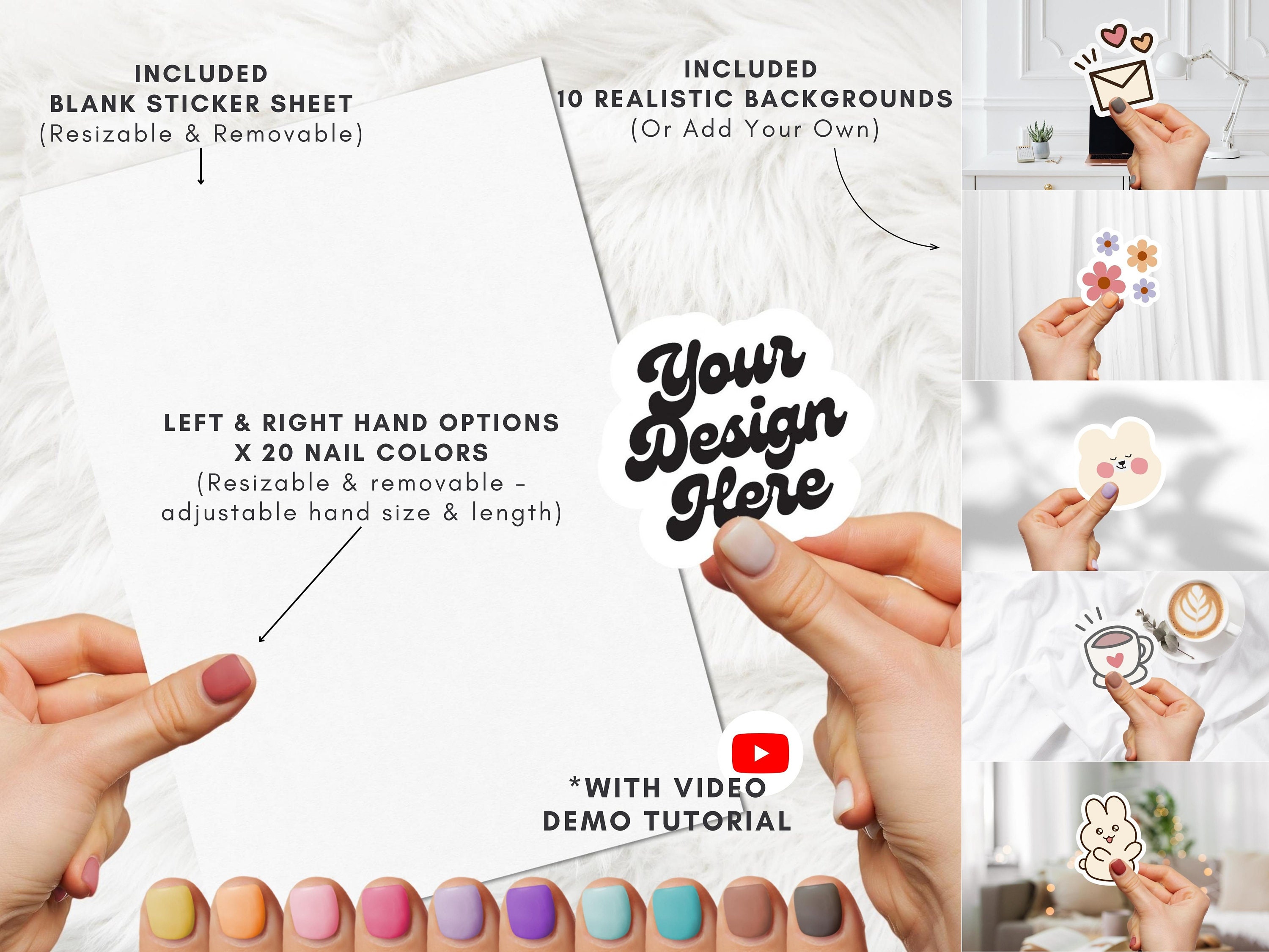 Editable Sticker Mockup Template Hand Holding Sticker Mockup - Etsy