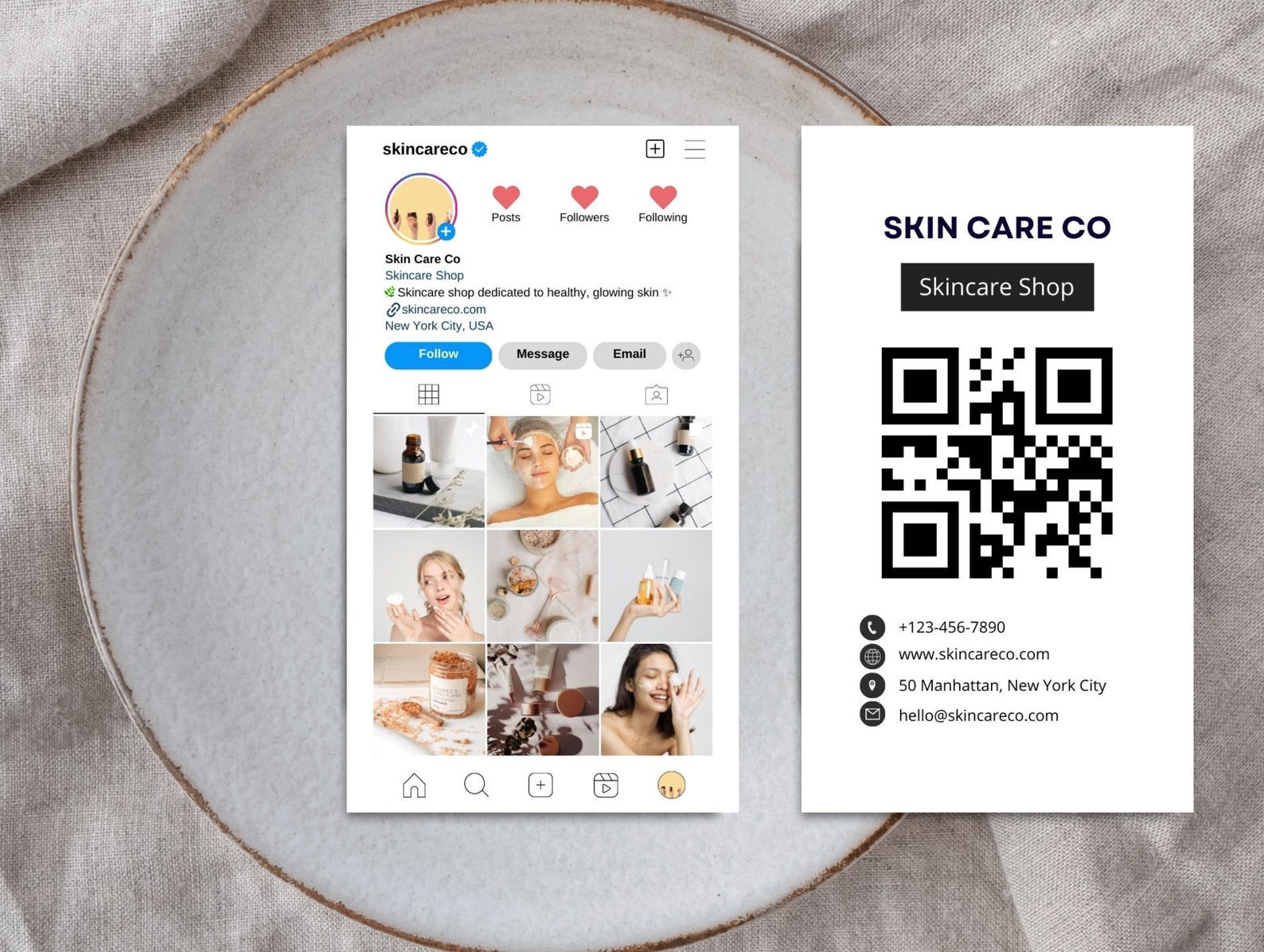 Editable Instagram Business Card Templates Printable Instagram - Etsy