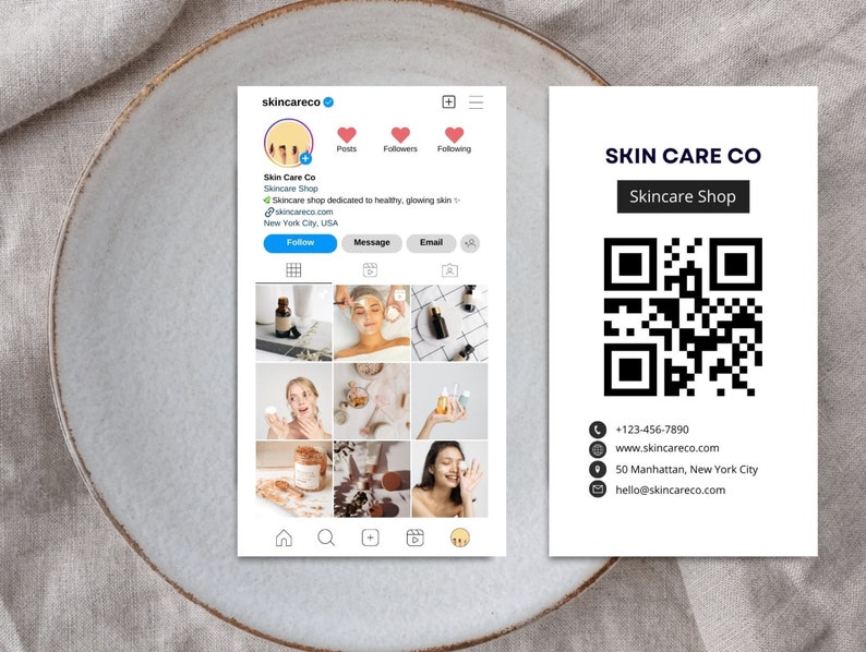 Editable Instagram Business Card Templates Printable Instagram - Etsy