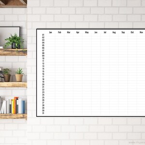 Editable Forever Calendar Template, Perpetual Calendar Reusable, Google ...