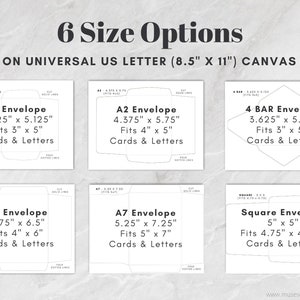 DIY Printable Envelope Template Editable Canva Templates A1 - Etsy