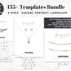 Editable Jewelry Display Cards Templates, Custom Jewelry Cards for ...