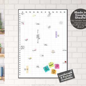 Editable Forever Calendar Template, Perpetual Calendar Reusable, Google ...