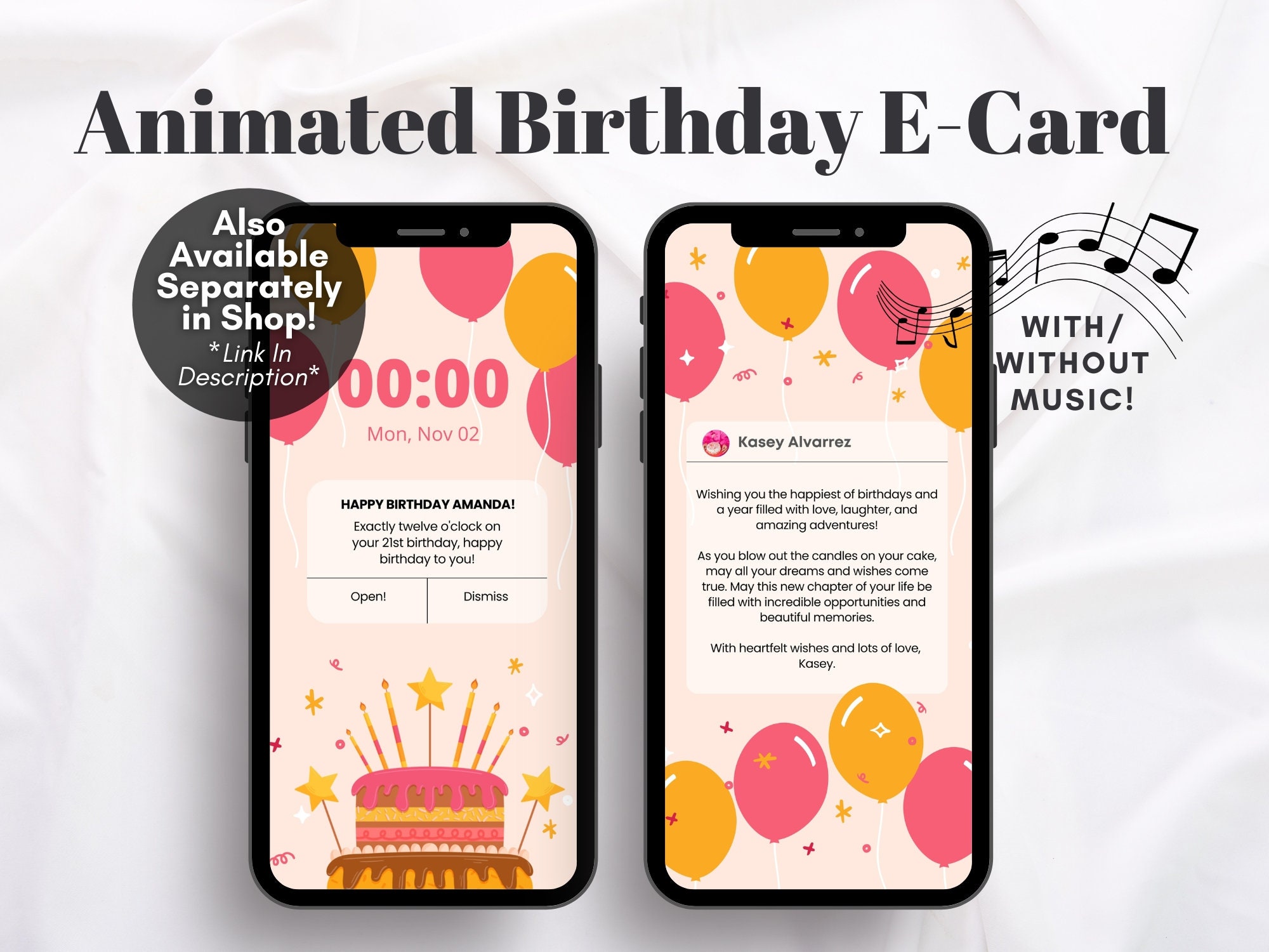 Editable Ecard Birthday Card Template Animated Birthday Card - Etsy UK
