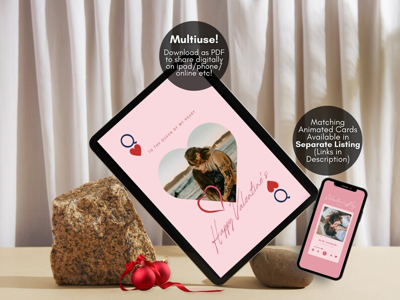 Editable Valentine’s Day Cards Template, Printable Photo Valentines ...
