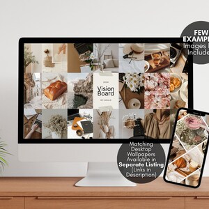 Editable Digital Vision Board Template, Custom Photo Collage Vision ...