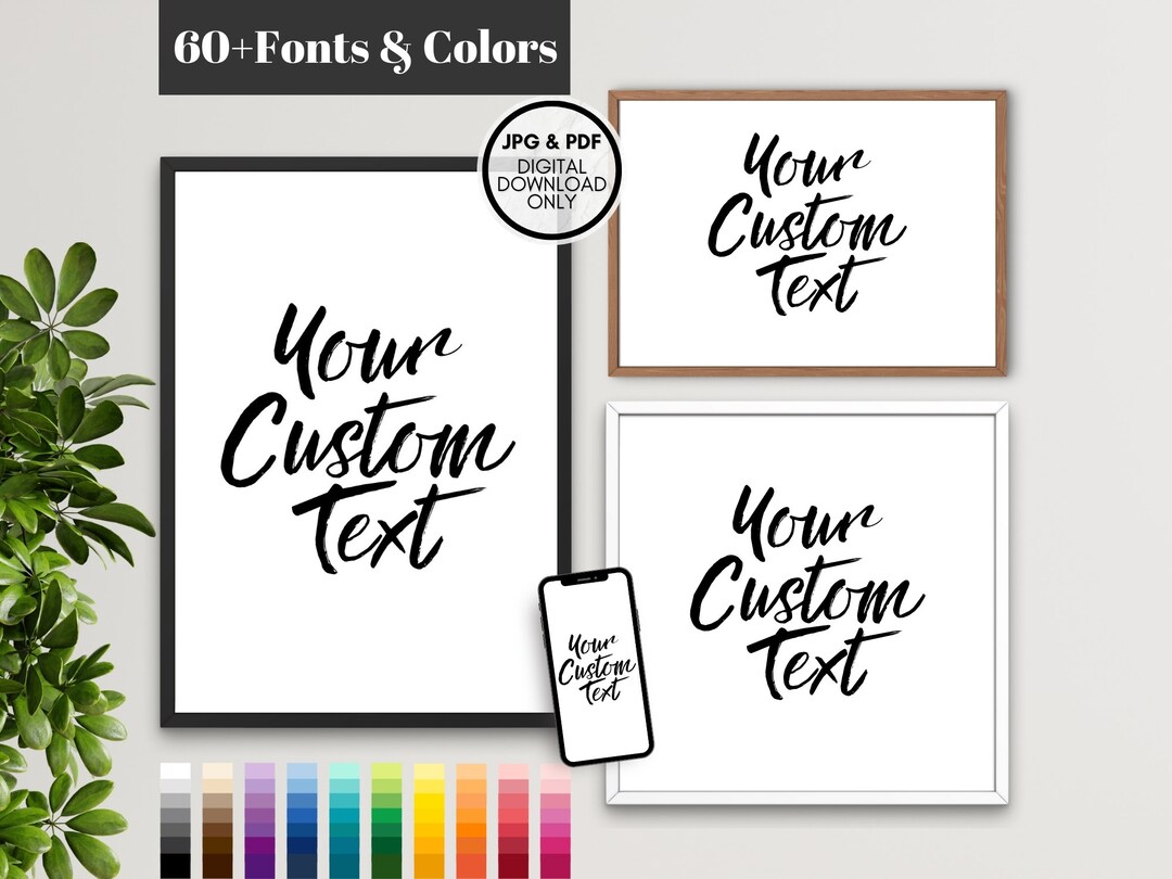 Custom Quote Print, Custom Quote Card, Custom Typography Wall Art ...