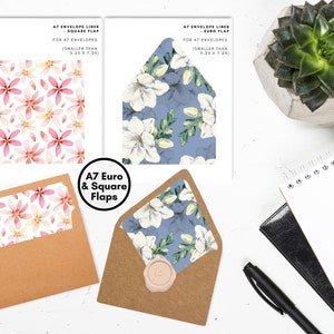 Drag and Drop A7 Printable Envelope Liner Templates, Custom Envelope ...