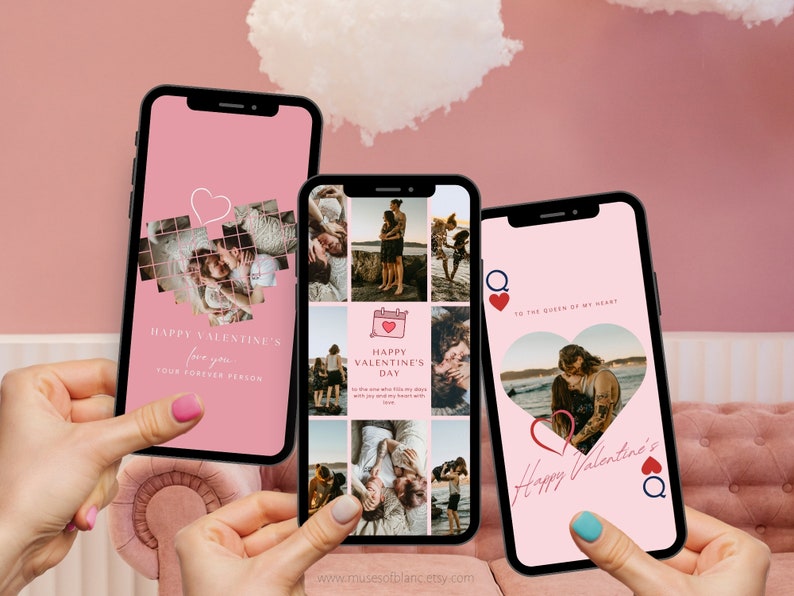 Editable Digital Valentine Card Template, Animated Valentine E-card ...