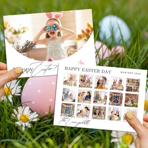 Editable Easter Cards Template, Printable Easter Cards Digital, Photo ...