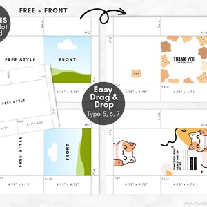 Drag and Drop Greeting Card Templates, Square Printable Envelope ...