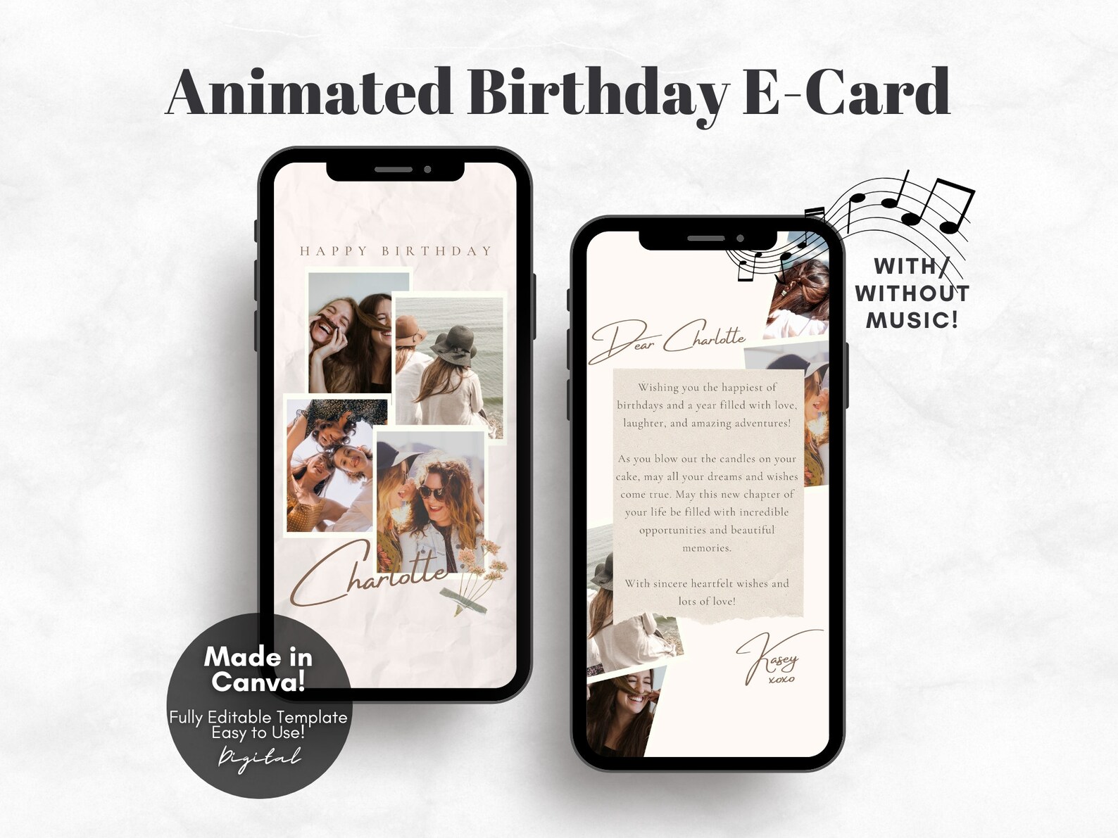 Editable Ecard Birthday Card Template Animated Birthday Card - Etsy