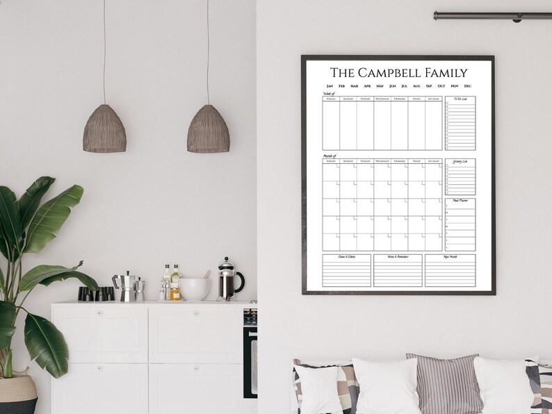 Editable Family Command Center Printable Google Sheets - Etsy