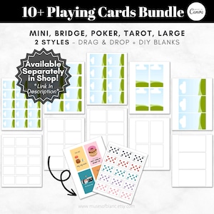 Drag and Drop Playing Cards Box Template, Custom Blank Tuck Box ...