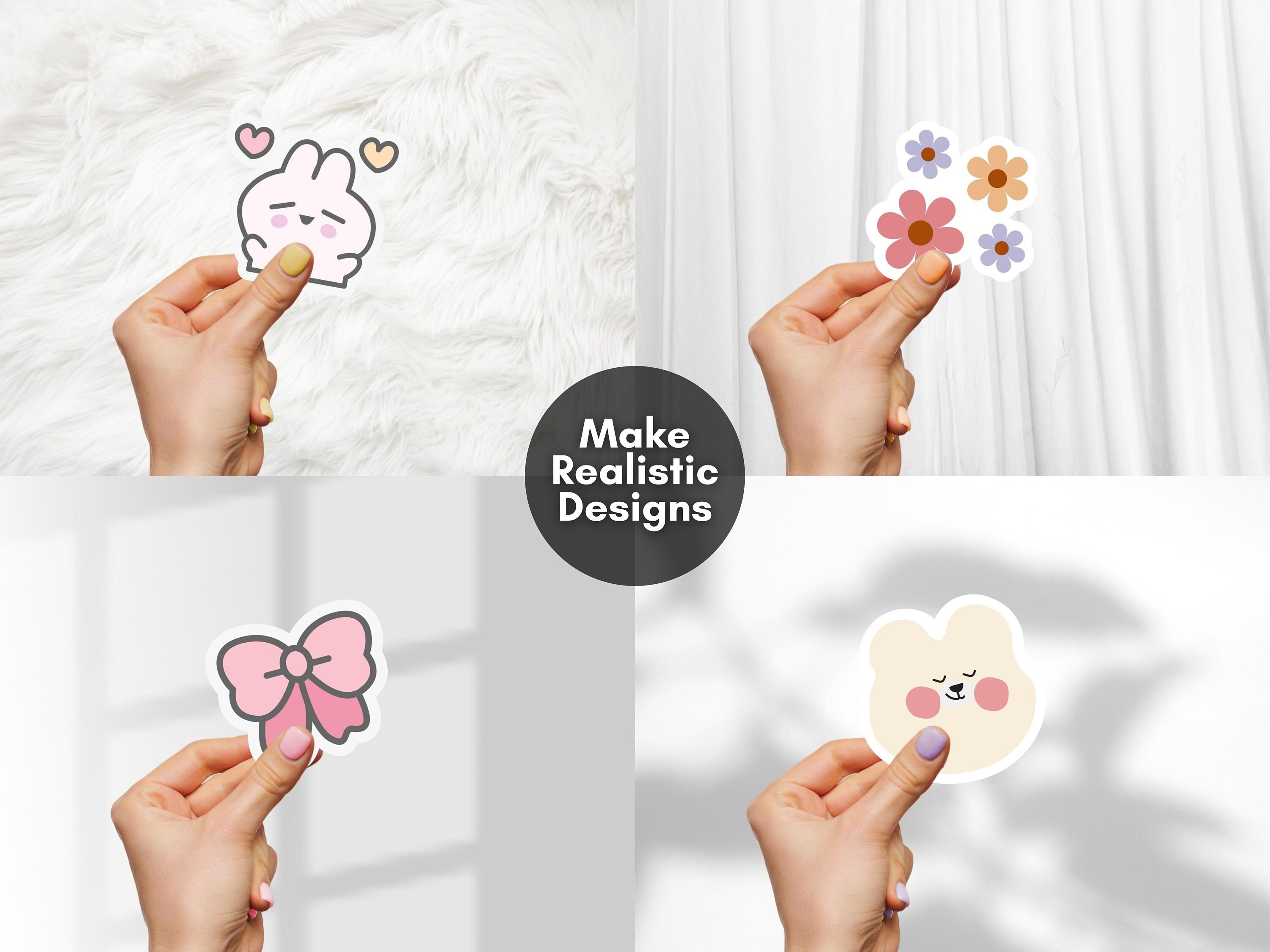 Editable Sticker Mockup Template Hand Holding Sticker Mockup - Etsy.de