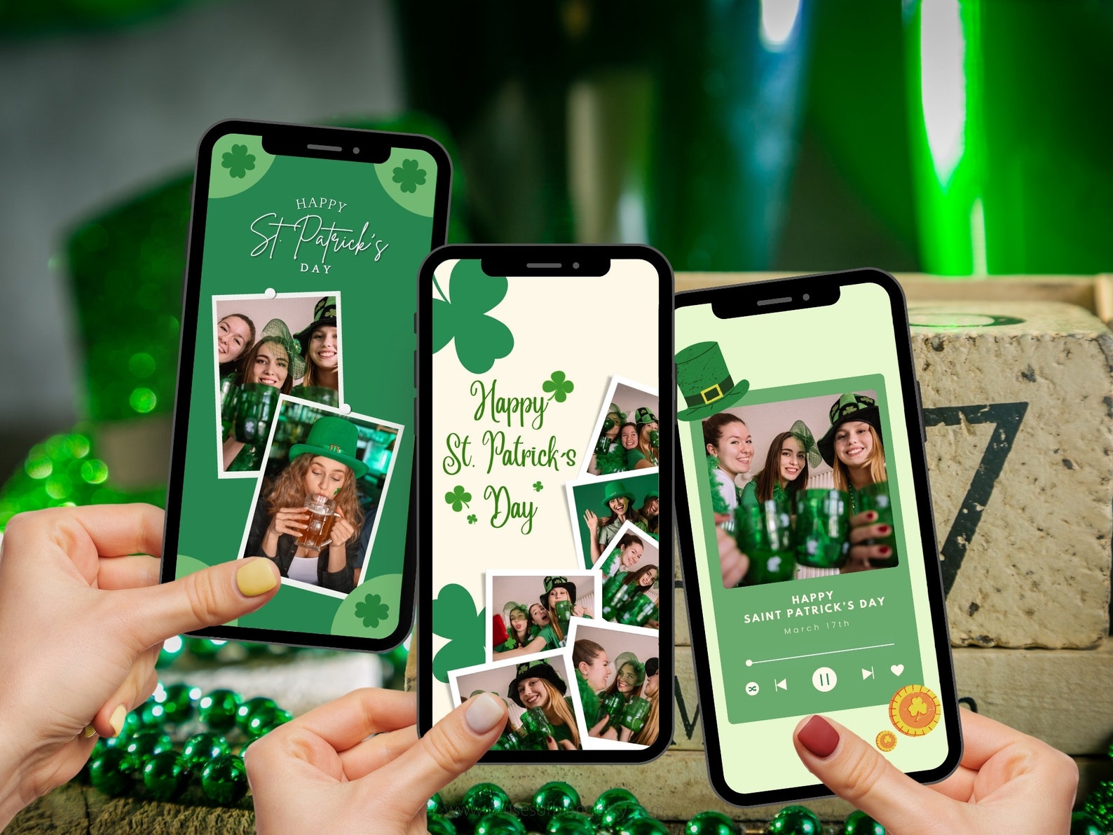 Editable Digital St. Patrick’s Day Cards Template, Animated Saint ...