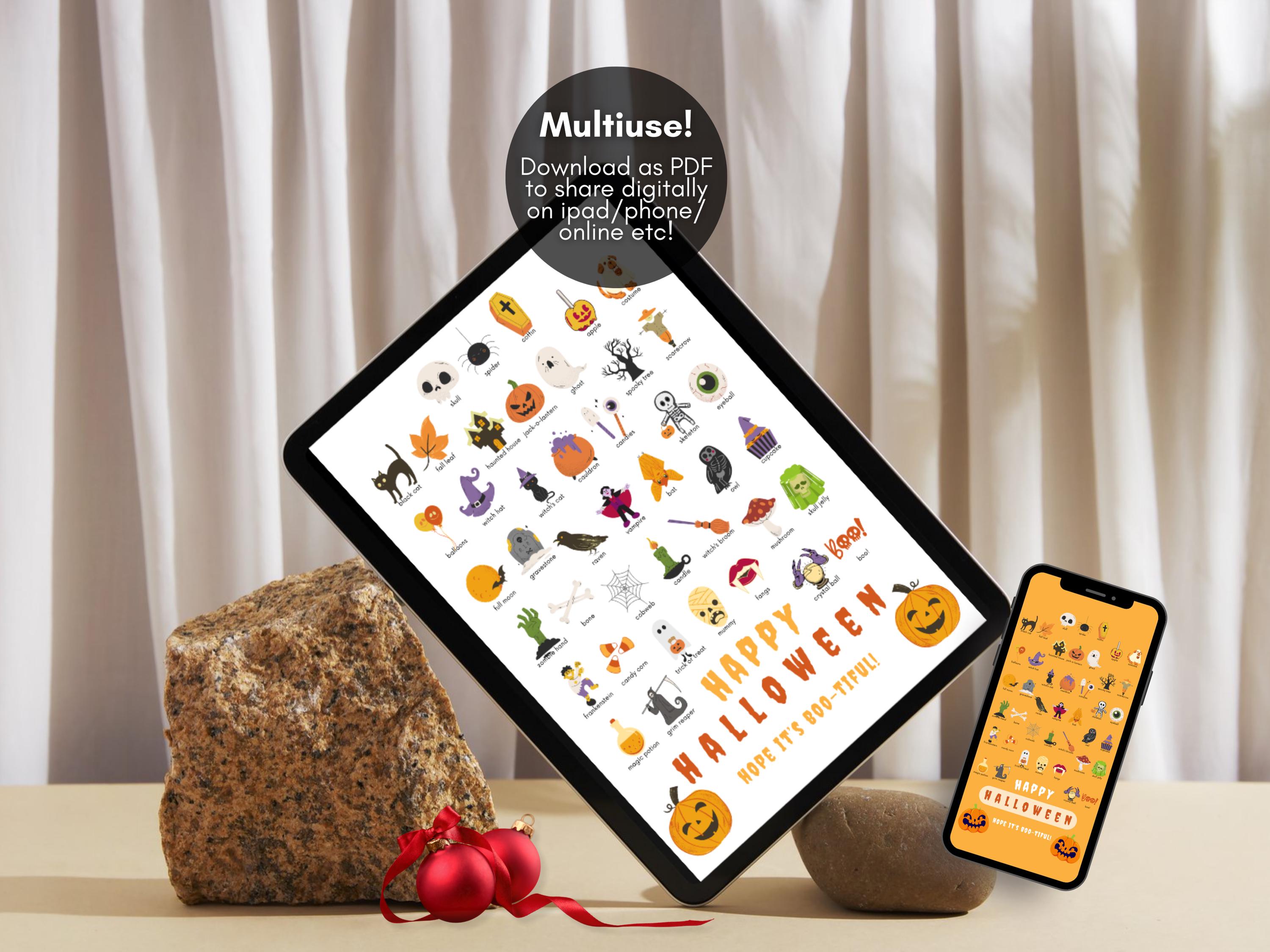 Editable Halloween Cards Templates, Printable Unique Halloween Greeting ...
