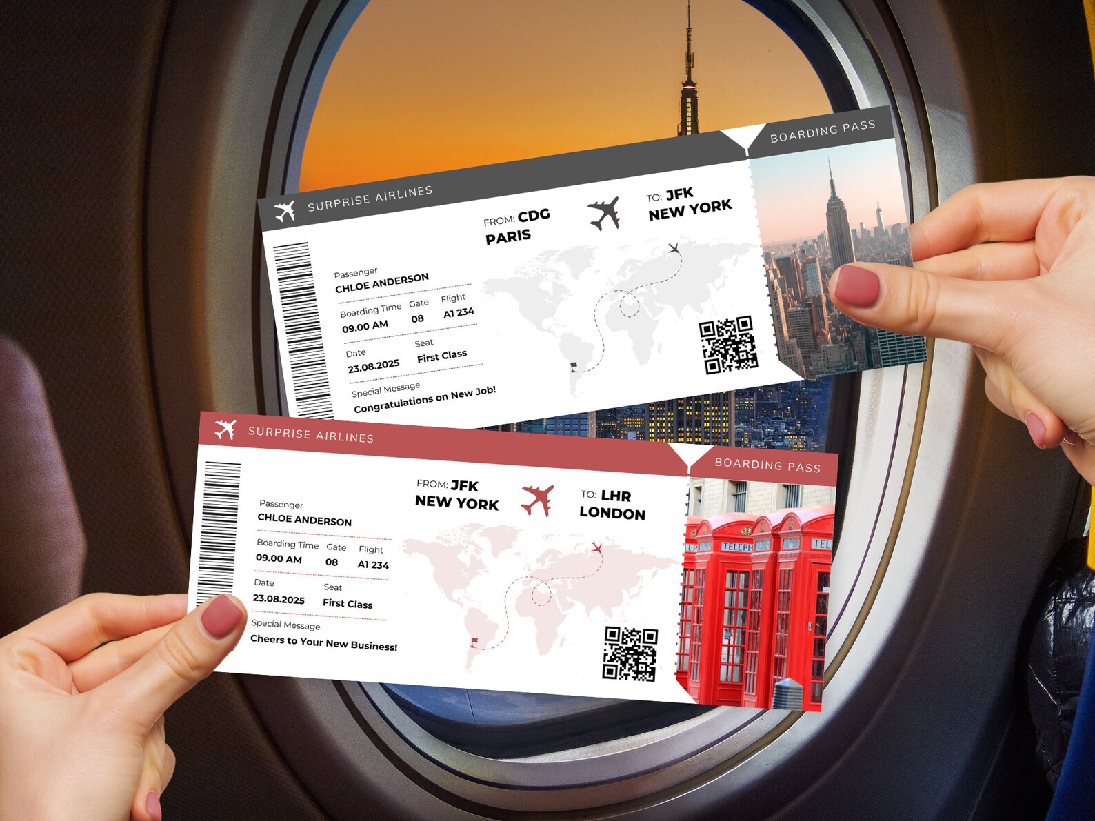 Editable Boarding Pass Template, Custom Boarding Pass Gift, Printable ...