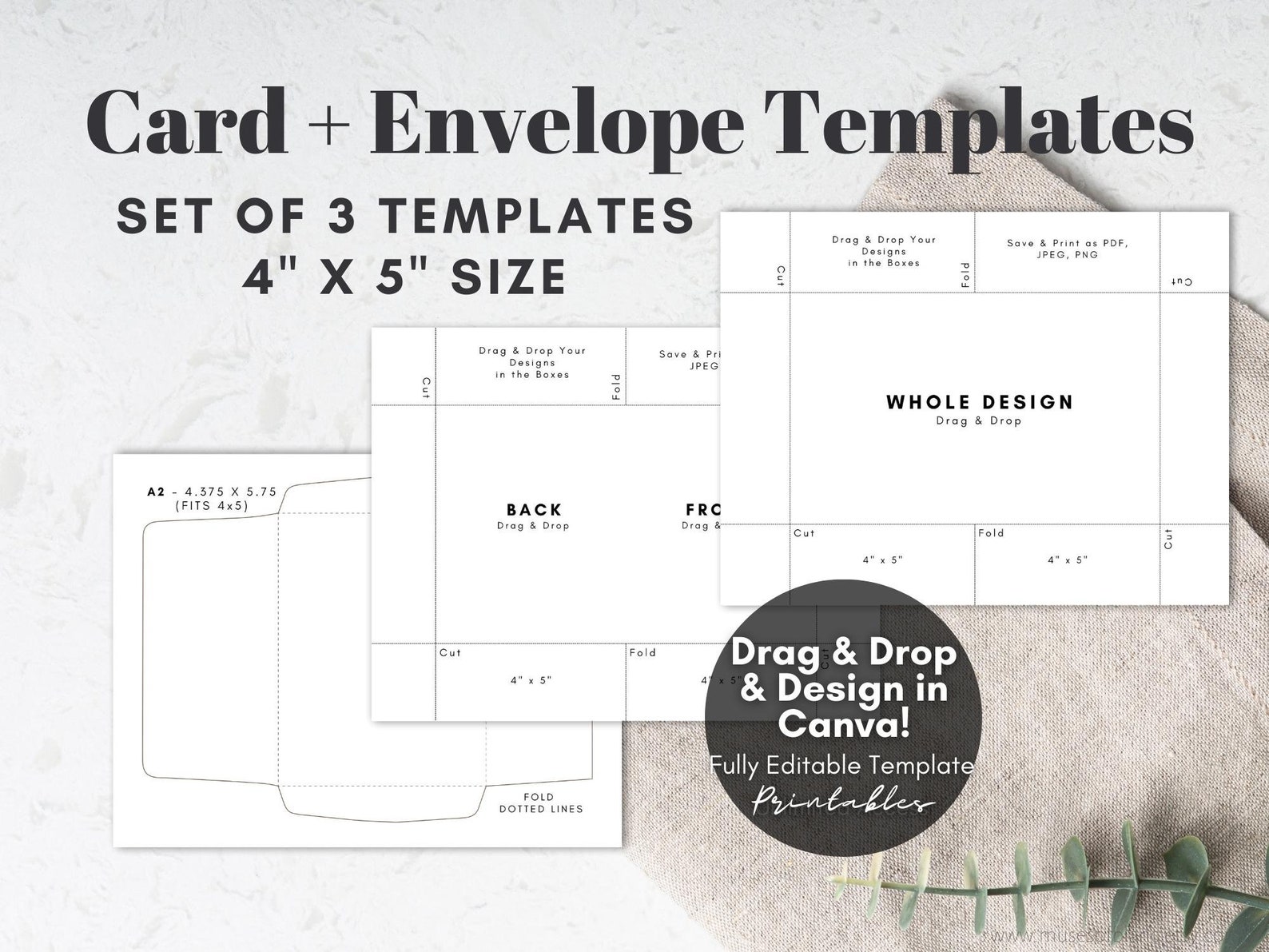 Drag and Drop Greeting Card Templates A2 Printable Envelope - Etsy