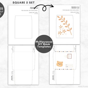 DIY Printable Envelope Template, Custom Envelope Liner Templates, A1 A2 ...