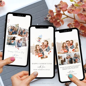 Editable Father's Day Cards Template, Animated Happy Fathers Day E-card ...