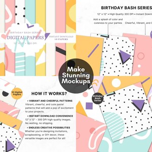 30 Digital Paper Mockup, Scrapbook Paper Mockup, Seamless Pattern ...