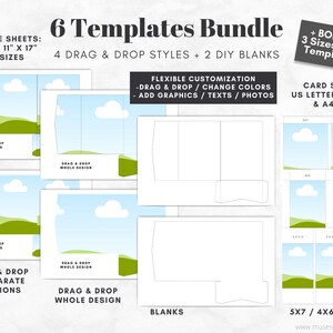 Drag and Drop Trifold Pocket Envelope Template, Printable 5x7 Tri Fold ...