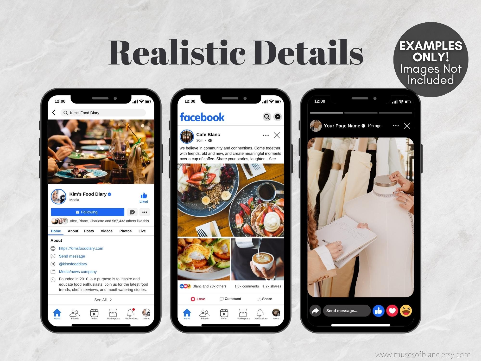 16 Editable Facebook Mockup Templates Social Media Mockup - Etsy