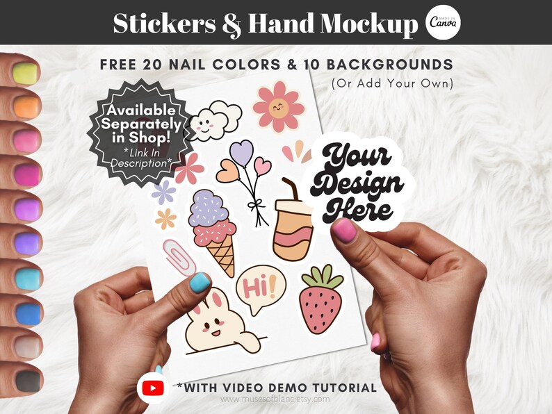 Editable Sticker Mockup Template, Hand Holding Sticker Mockup, Sticker ...