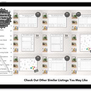 Editable Family Command Center Printable Google Sheets Template V2 ...