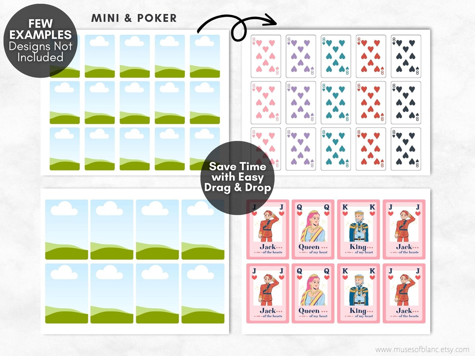 Drag and Drop Playing Cards Templates, Custom Blank Cards Template ...