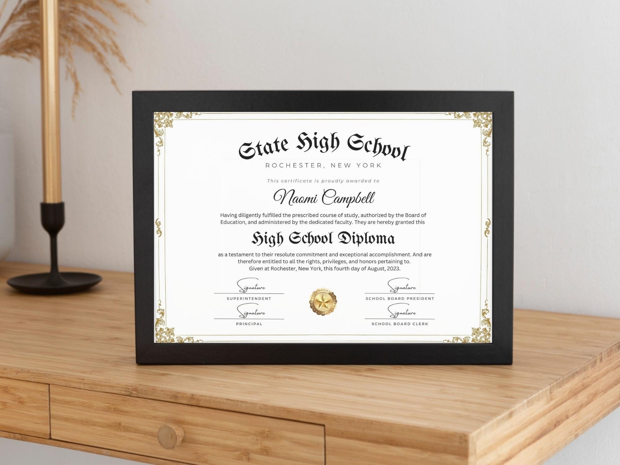 High School Diploma Template 27 Real & Fake Diploma Templates (High