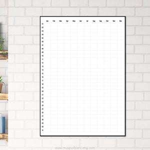 Editable Forever Calendar Template, Perpetual Calendar Reusable, Google ...