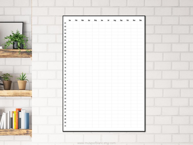 Editable Forever Calendar Template, Perpetual Calendar Reusable, Google ...