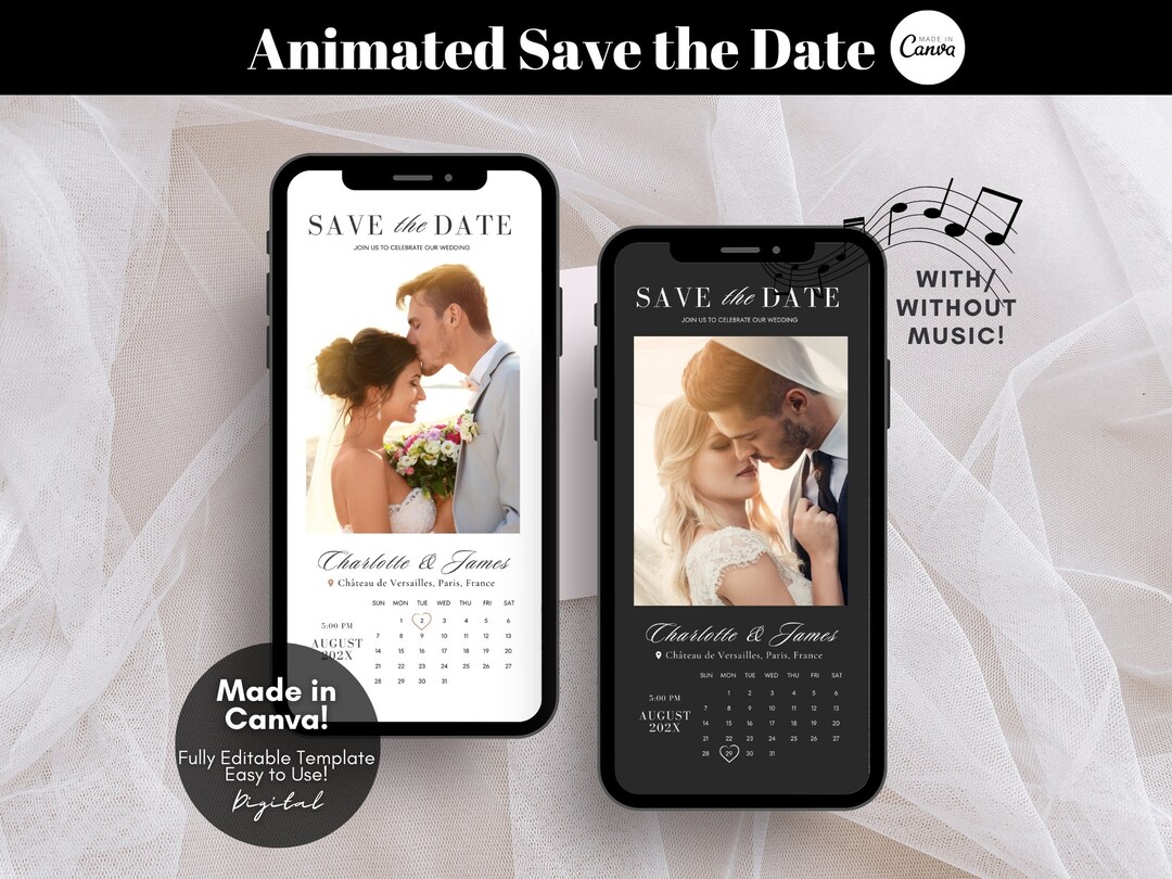 Electronic Save the Date Cards Templates, Digital Save the Date Wedding ...