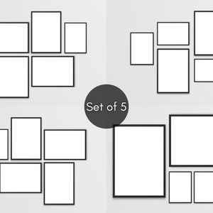 30 Black Frames Mockup Bundle V2, Gallery Wall Frame Art Print Mockup ...