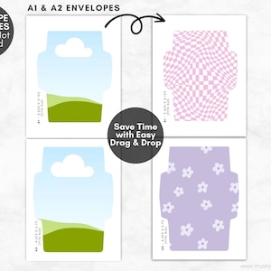Drag and Drop Printable Envelope Template, Editable Canva Templates, A1 ...