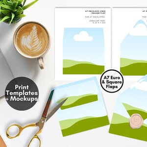 Drag and Drop A7 Printable Envelope Liner Templates, Custom Envelope ...