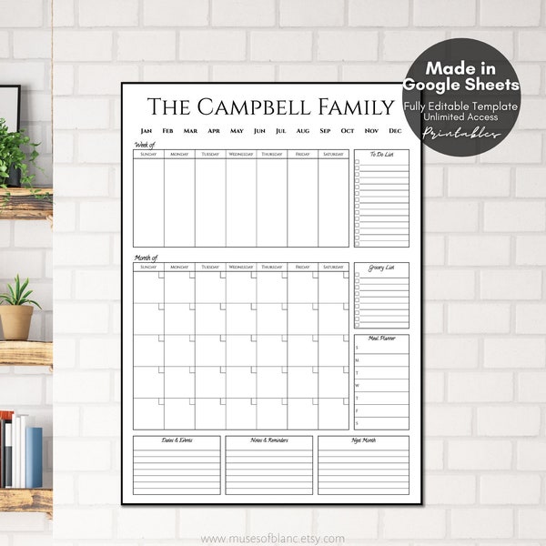 Family Organizer - Etsy
